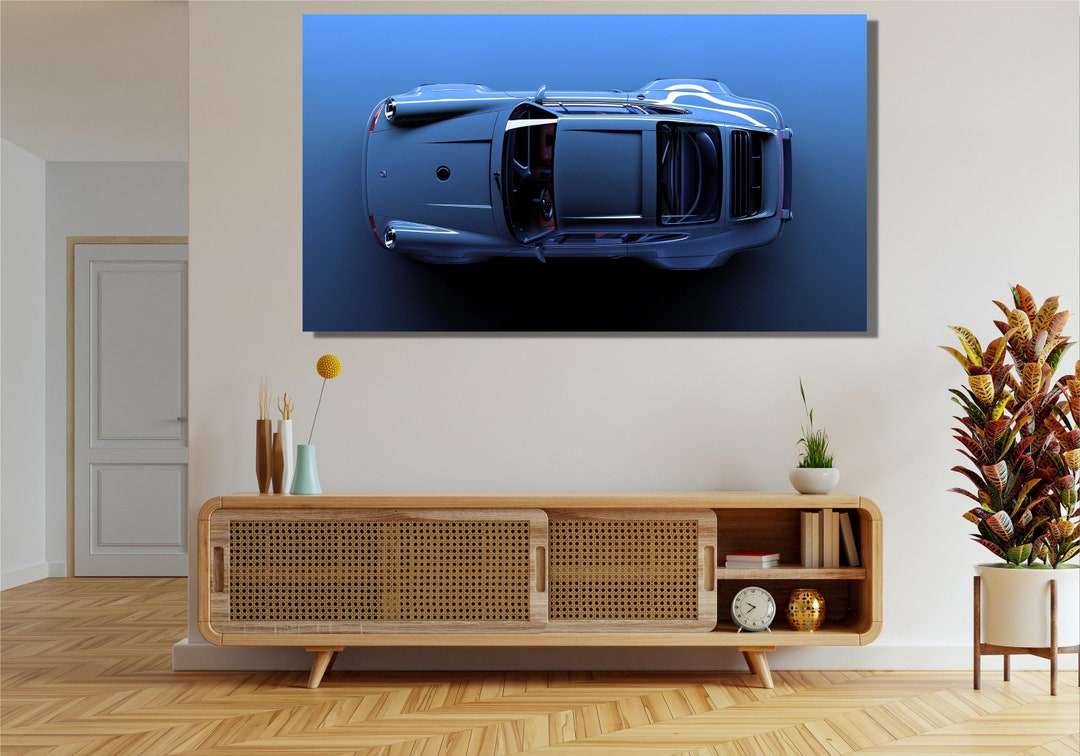 Blue Porsche Sport Car Ready to Hang Canvas,porsche 911 Canvas,porsche ...