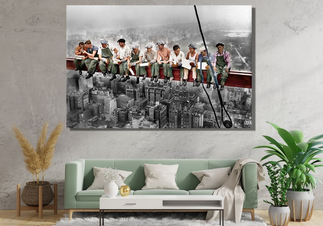 Lunch Atop a Skyscraper Canvas Wall Art,newyork Workers Poster ...