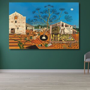 Joan Miro the Farm Print on Canvas Ready to Hang,joan Miró Wall Art ...