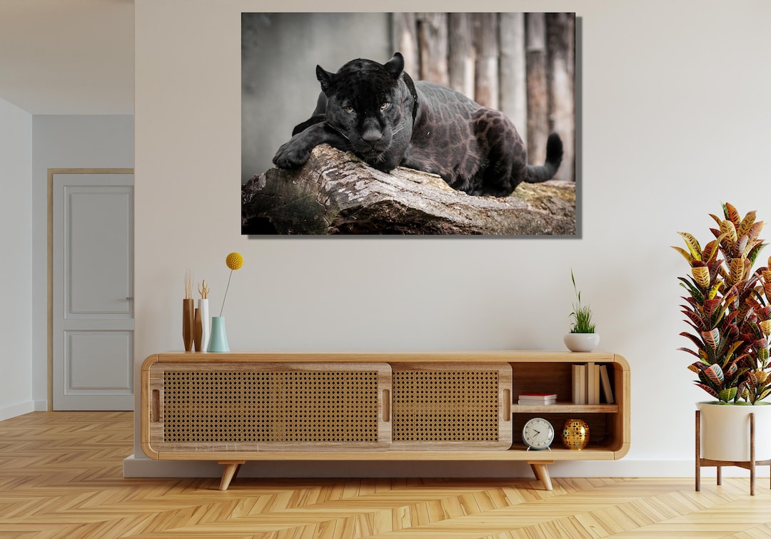Black Panthera Ready to Hang Canvas,panther Canvas Panther Wall Art ...