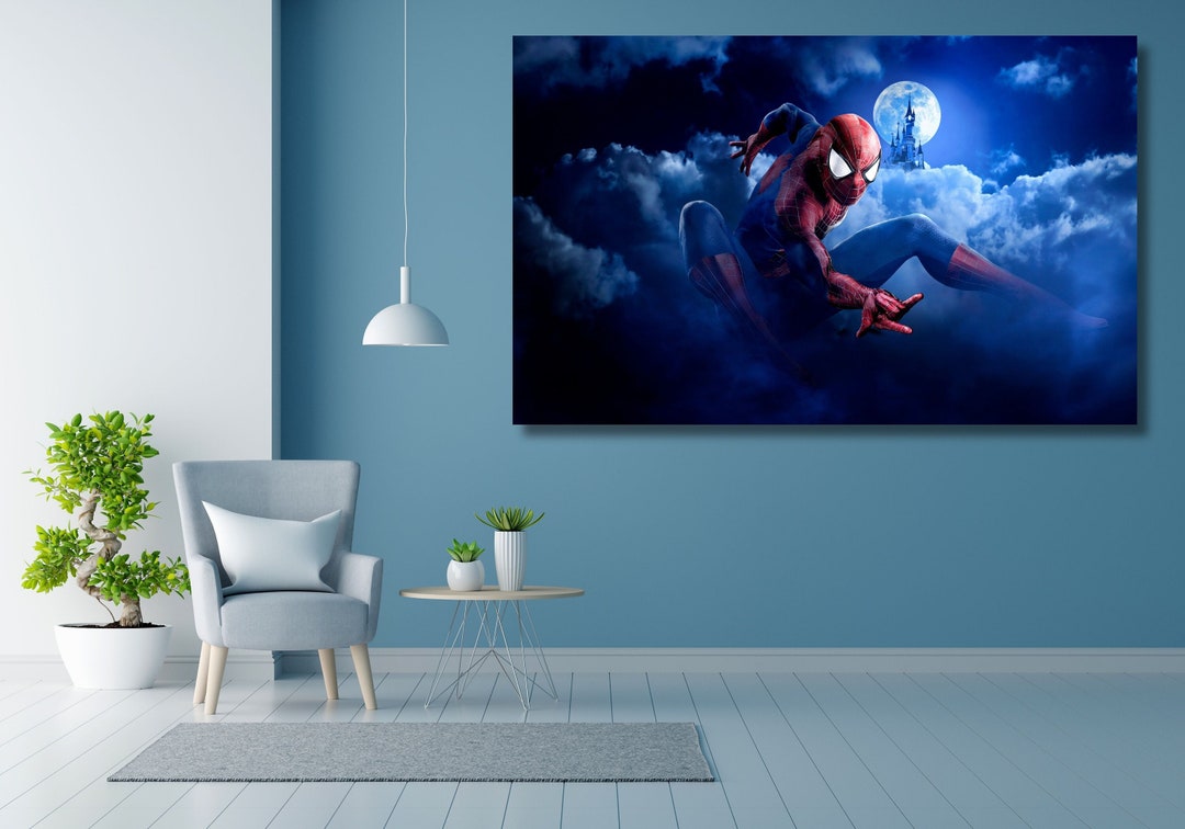 Spiderman Cinderella Castle Canvas Wall Art,into the Spider-verse ...