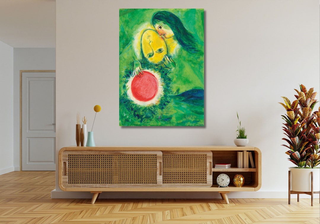 Marc CHAGALL Green Landscape Canvas Wall Art,green Landscape Poster ...