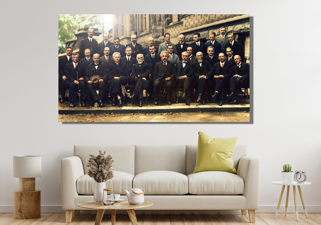 Solvay Conference 1927 Ready to Hang Canvas,vintage Physics Poster ...