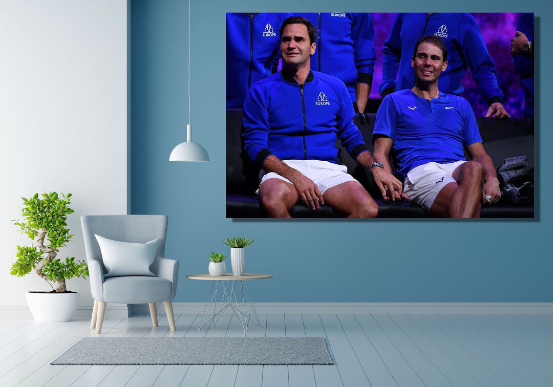 Roger Federer Ready to Hang Canvas,roger Federer Rafael Nadal Crying ...