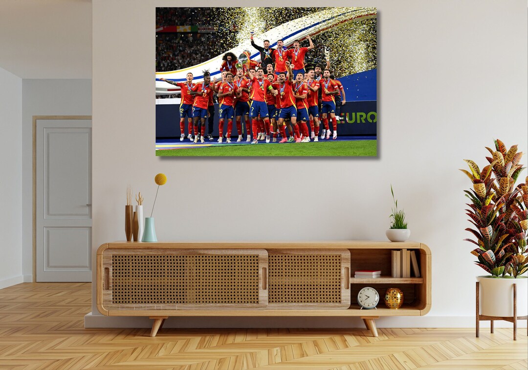 Spain Europe Champions Canvas Wall Art,spain Wall Art,sport Home Decor ...