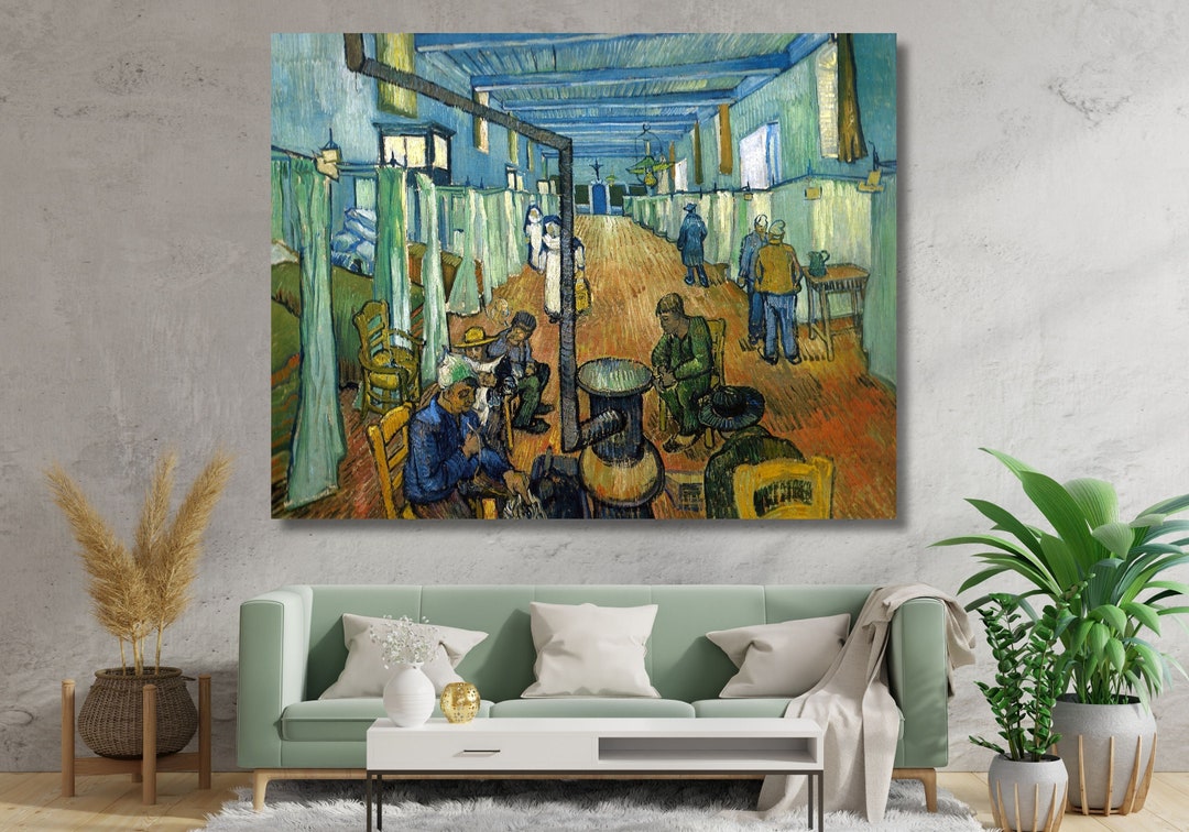 Vincent Van Gogh Ward in the Hospital in Arles Ready to Hang Canvas,vincent Van Gogh Poster ...