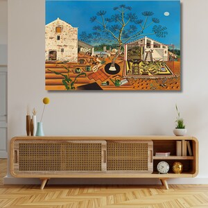 Joan Miro the Farm Print on Canvas Ready to Hang,joan Miró Wall Art ...