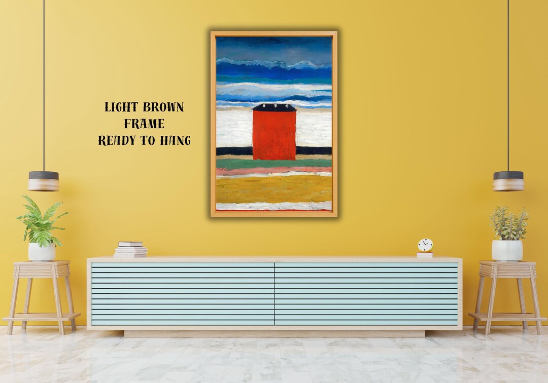 Kazimir Malevich Red House Wall Art, Kazimir Malevich Canvas Wall Art ...