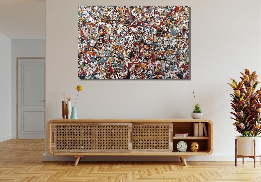 Jackson Pollock Ready to Hang Canvas,abstract Art,jackson Pollock Art ...