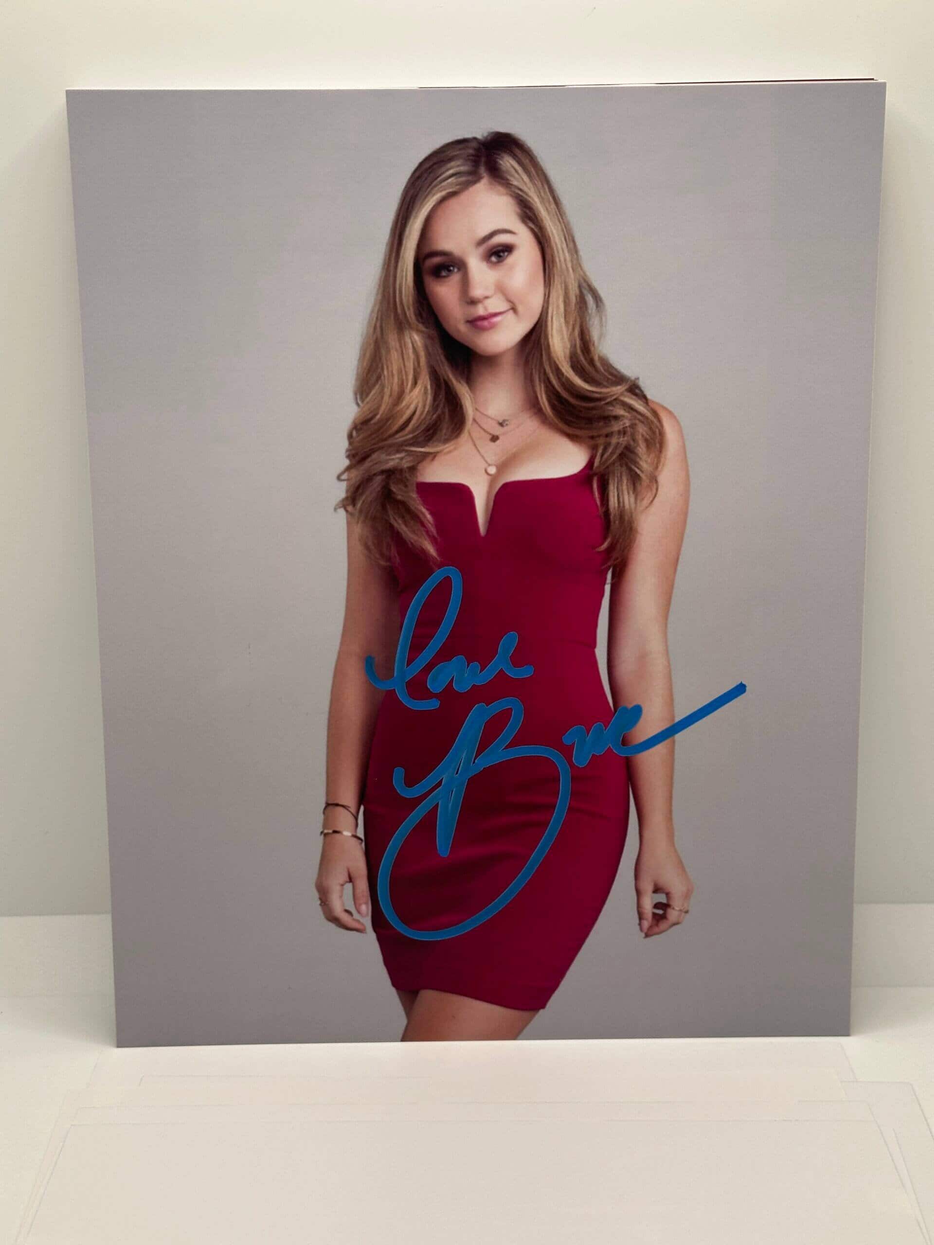 Brec Bassinger Sexy Red Dress Signed Autographed Photo Authentic 8X10 ...