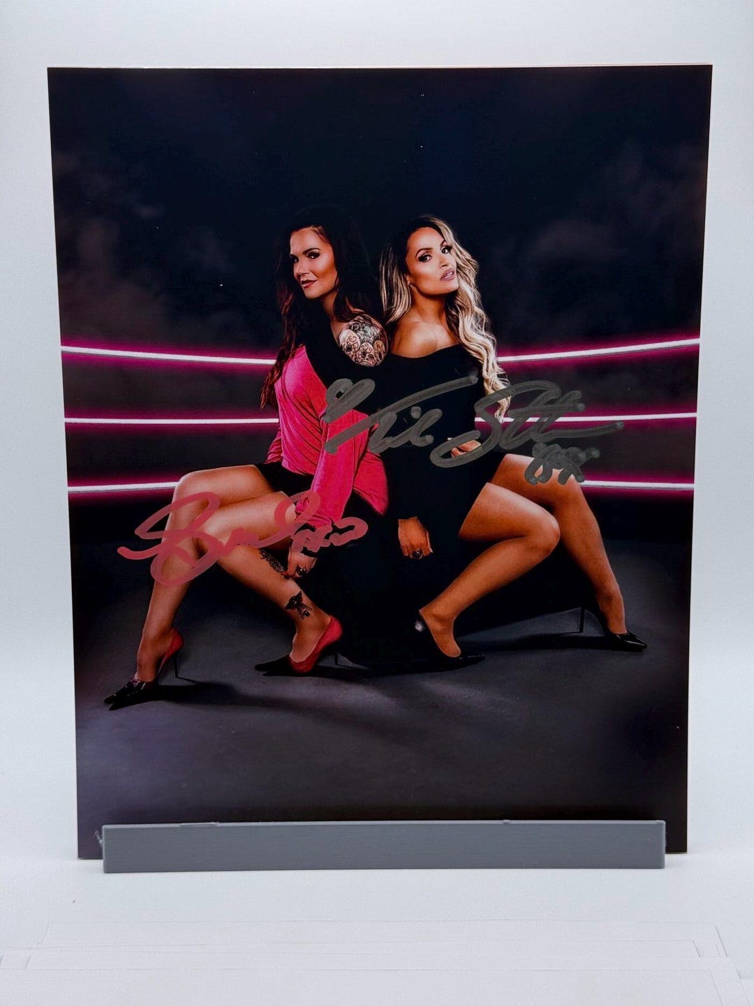 Lita Trish Stratus Rare Dual Signed WWE Signed Autographed Photo ...