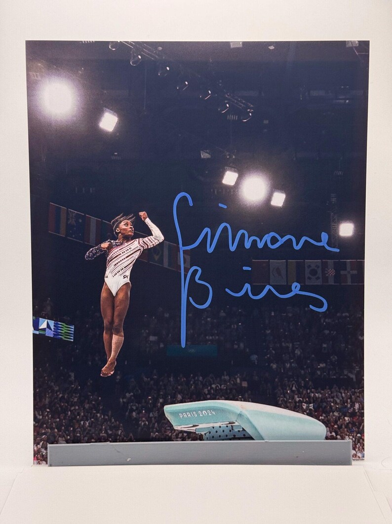 Simone Biles Landing Olympics Signed Autographed Photo Authentic 8X10 ...
