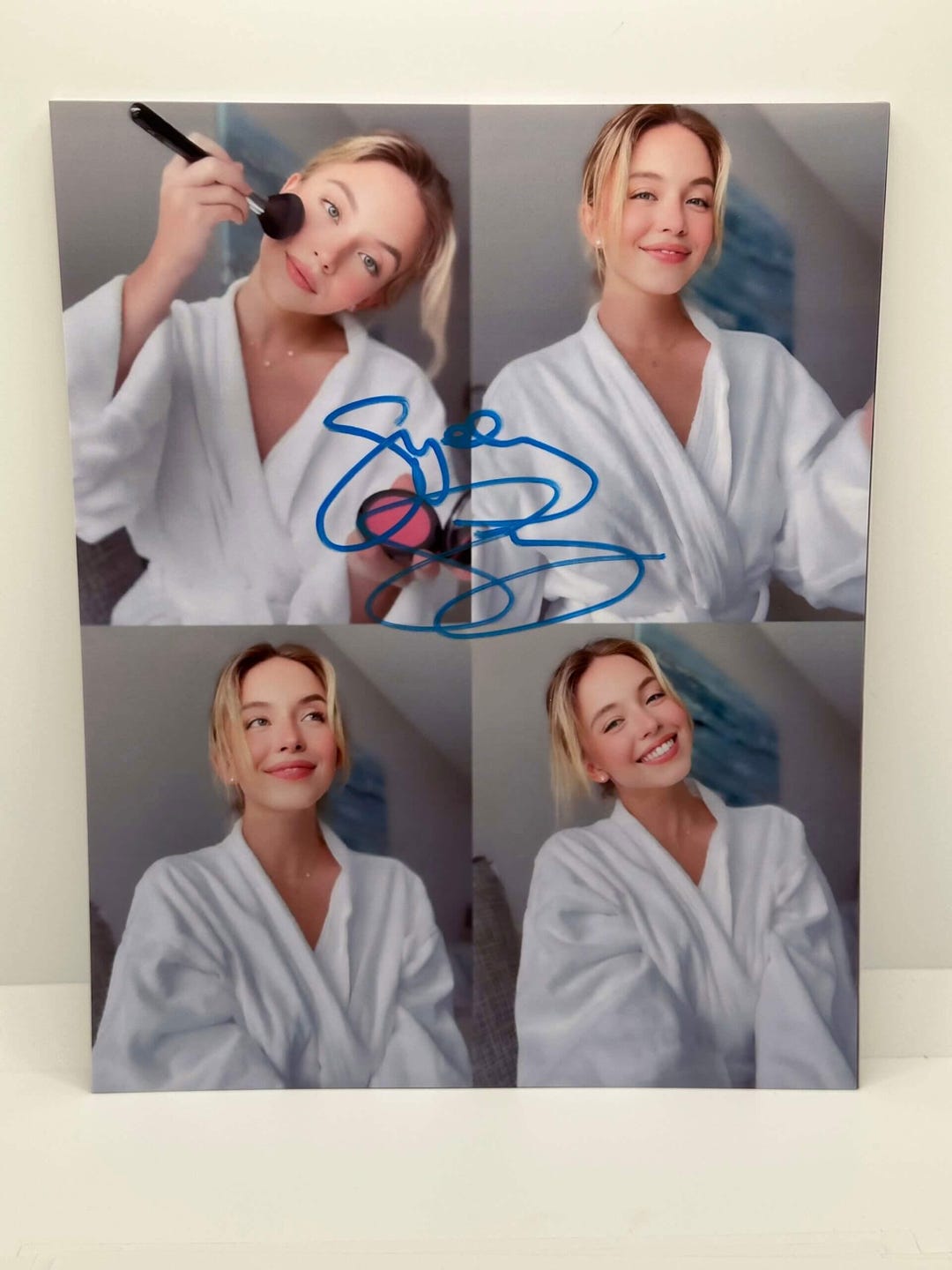 Sydney Sweeney Bathrobe Blue Signed Autographed Photo Authentic 8X10 ...