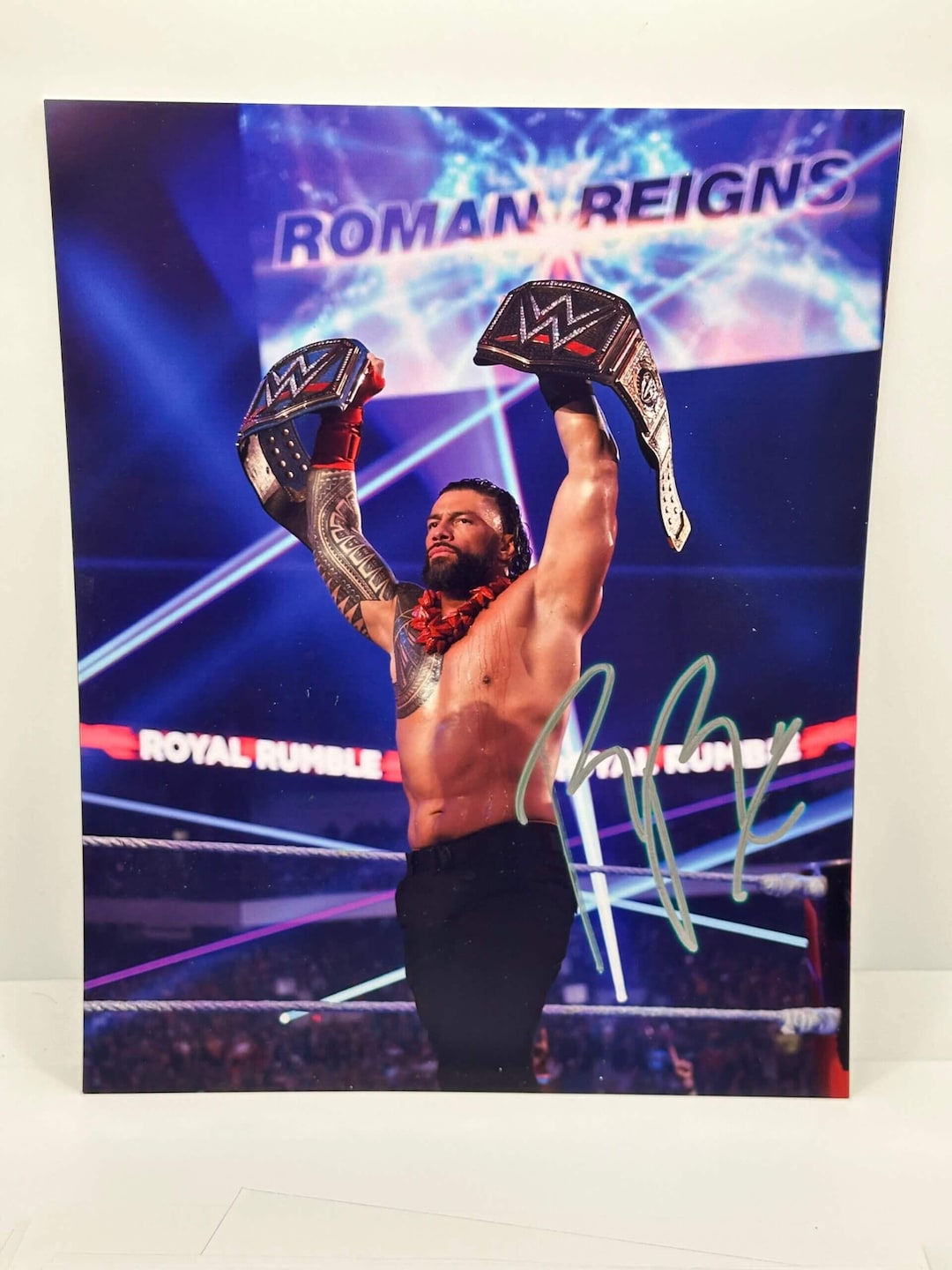 Roman Reigns WWE Celebration Signed Autographed Photo Authentic 8X10 ...