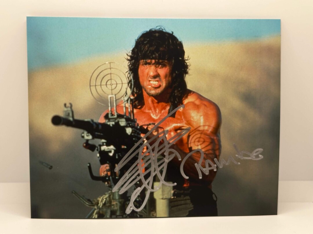 Sylvester Stallone Rambo Inscribed Signed Autographed Photo Authentic ...