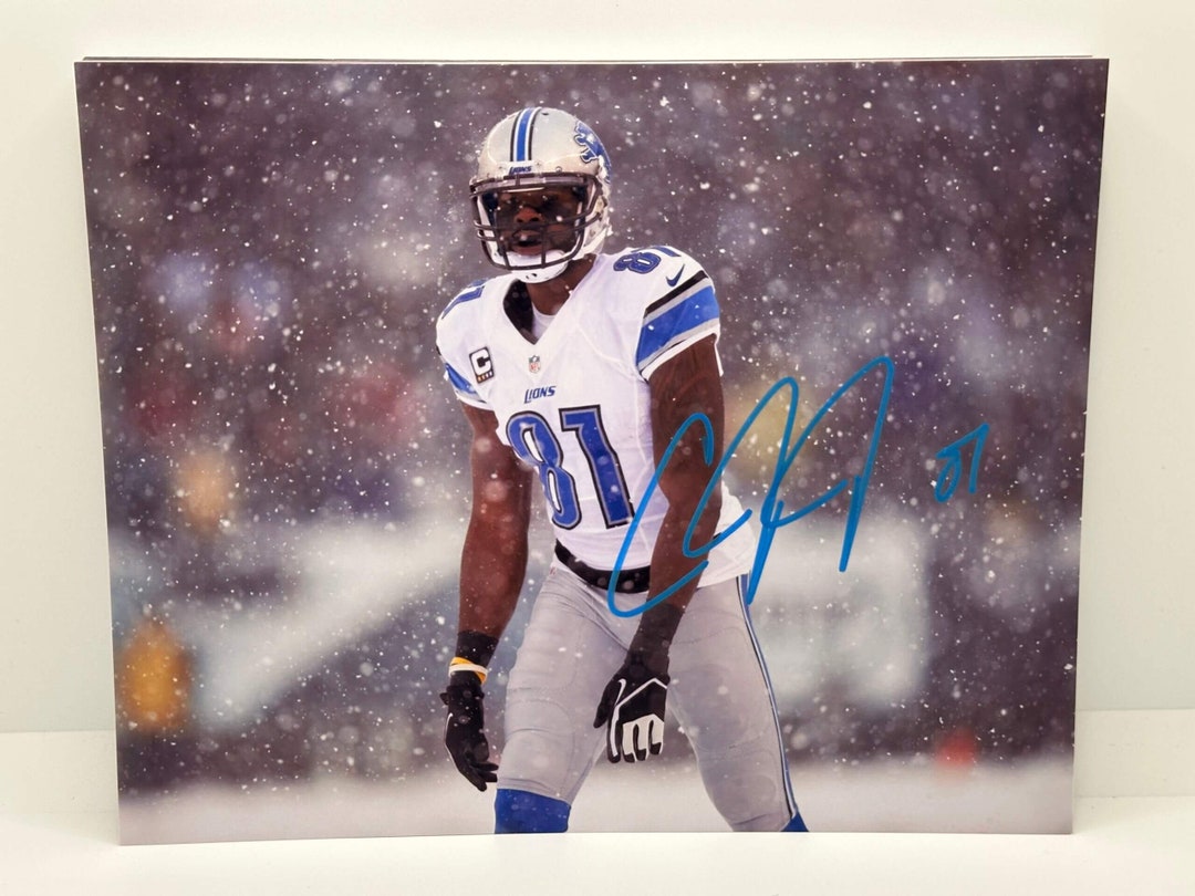 Calvin Johnson Snow Signed Autographed Photo Authentic 8x10 - Etsy Canada
