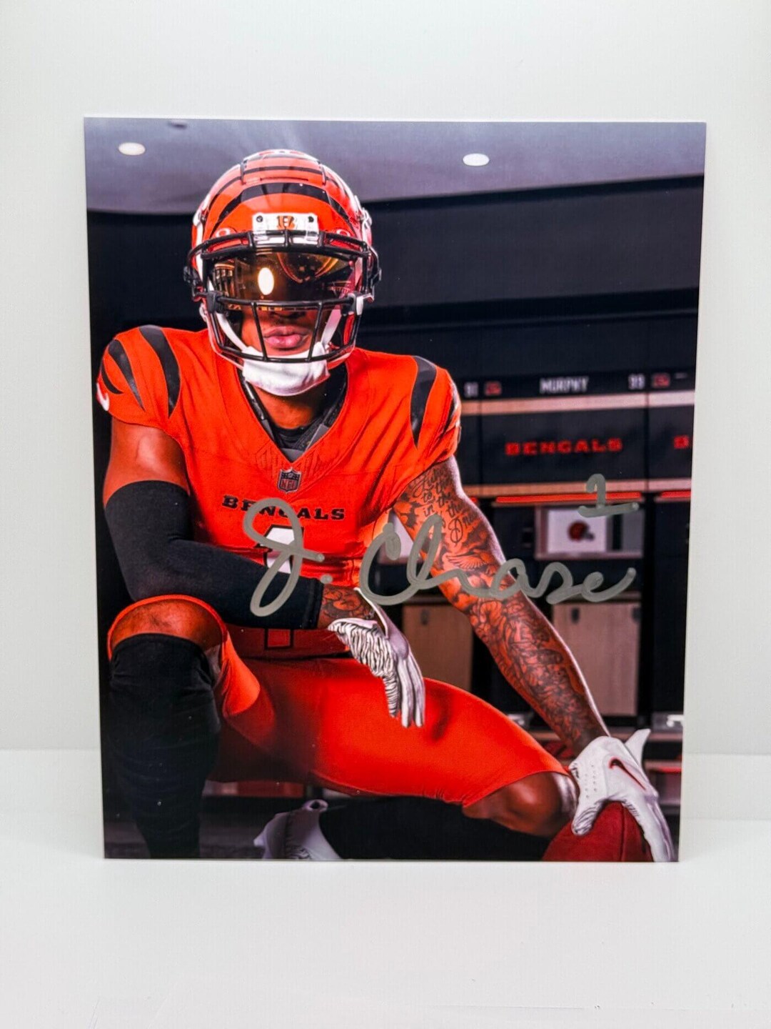Jamarr Chase Locker Room Bengals Signed Autographed Photo Authentic ...
