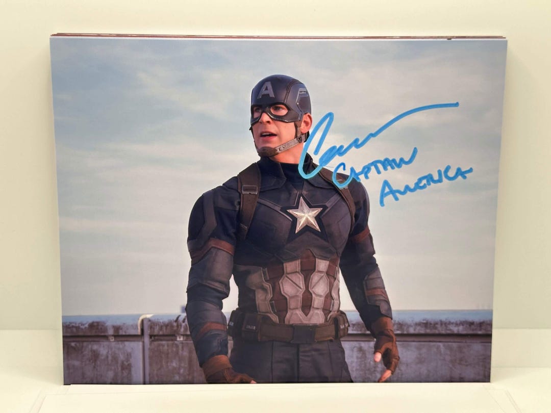 Chris Evans Captain America Inscribed Marvel Signed Autographed Photo ...