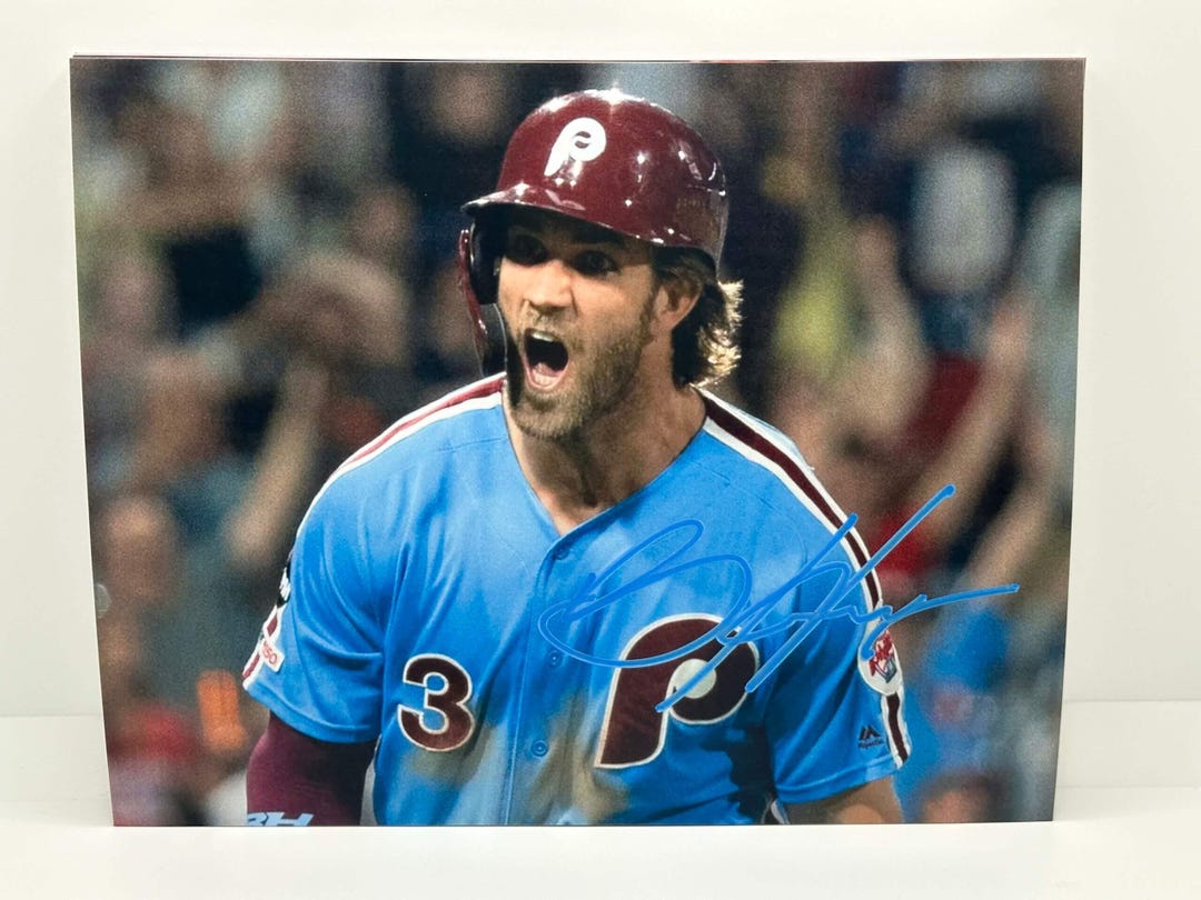 Bryce Harper Classic Jersey Signed Autographed Photo Authentic 8X10 COA ...