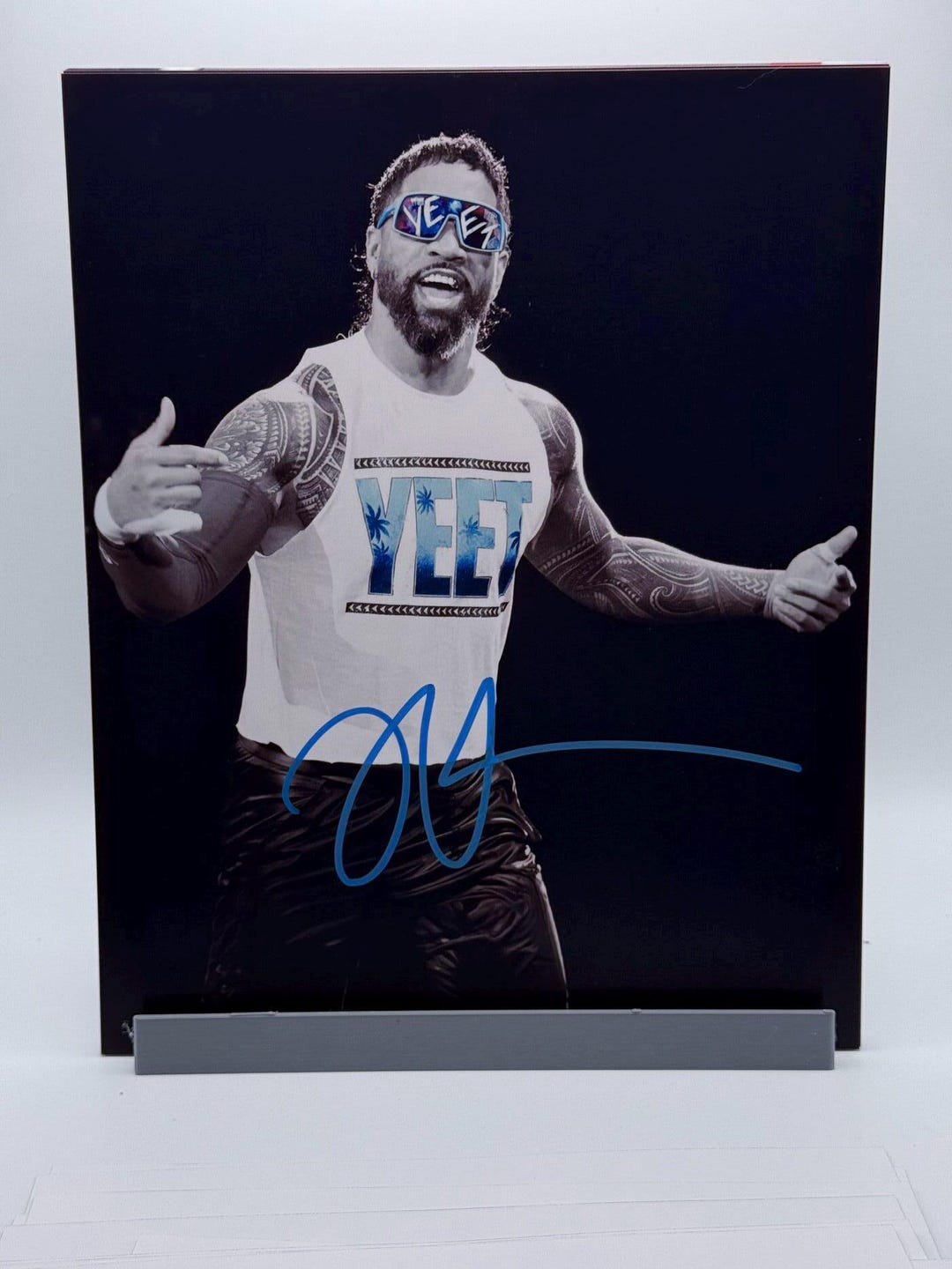 Jey Uso Blue Yeet WWE Signed Autographed Photo Authentic 8X10 COA - Etsy