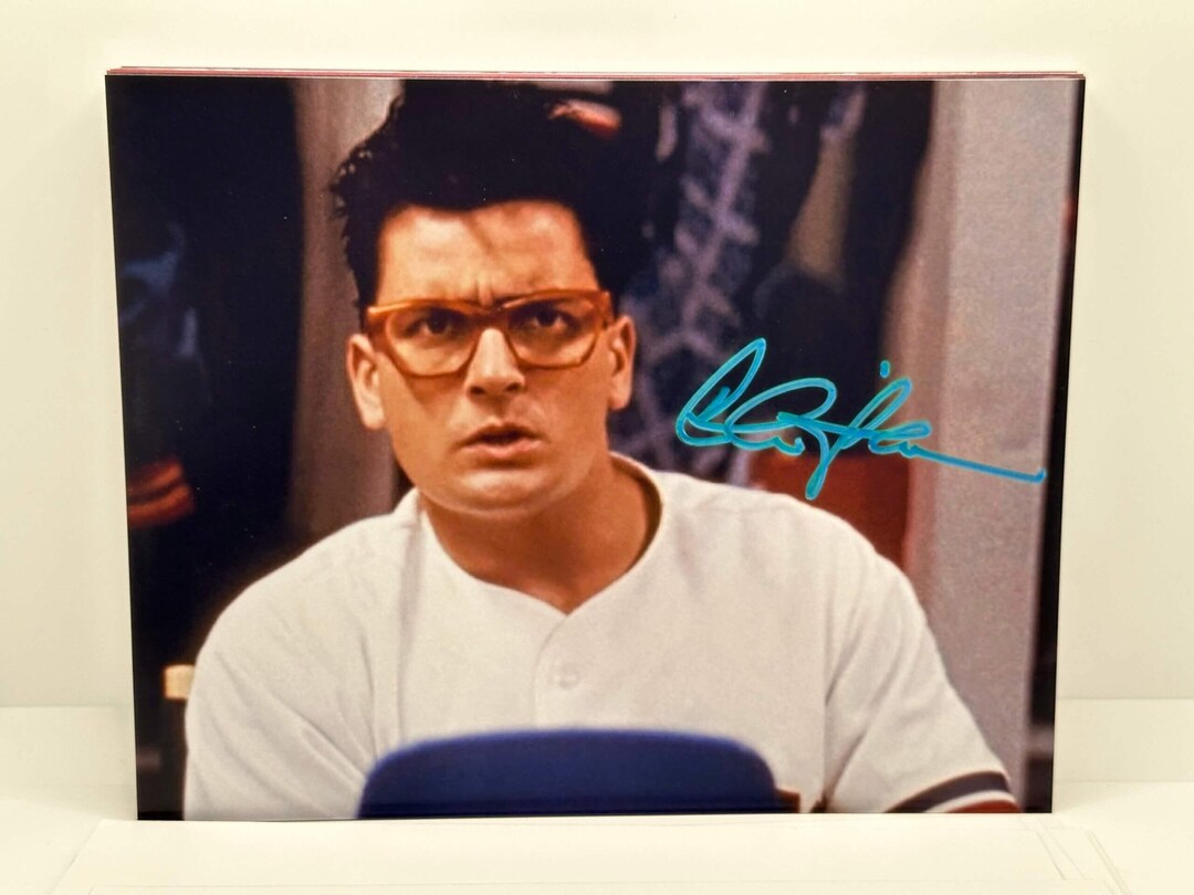 Charlie Sheen Major League Signed Autographed Photo Authentic 8X10 COA - Etsy