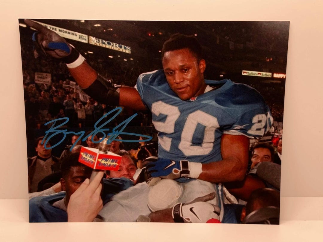 Barry Sanders Detroit Lions Signed Autographed Photo Authentic 8x10 - Etsy