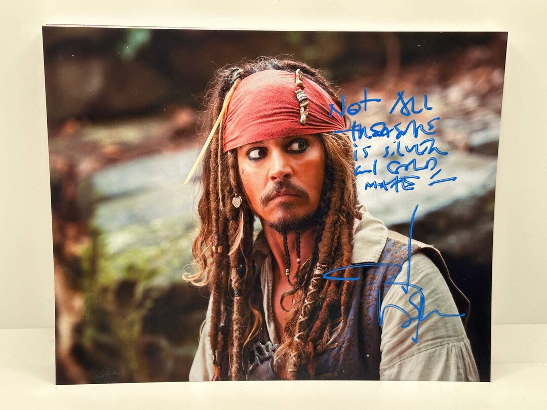 Johnny Depp Pirates Inscription Signed Autographed Photo Authentic 8X10 ...