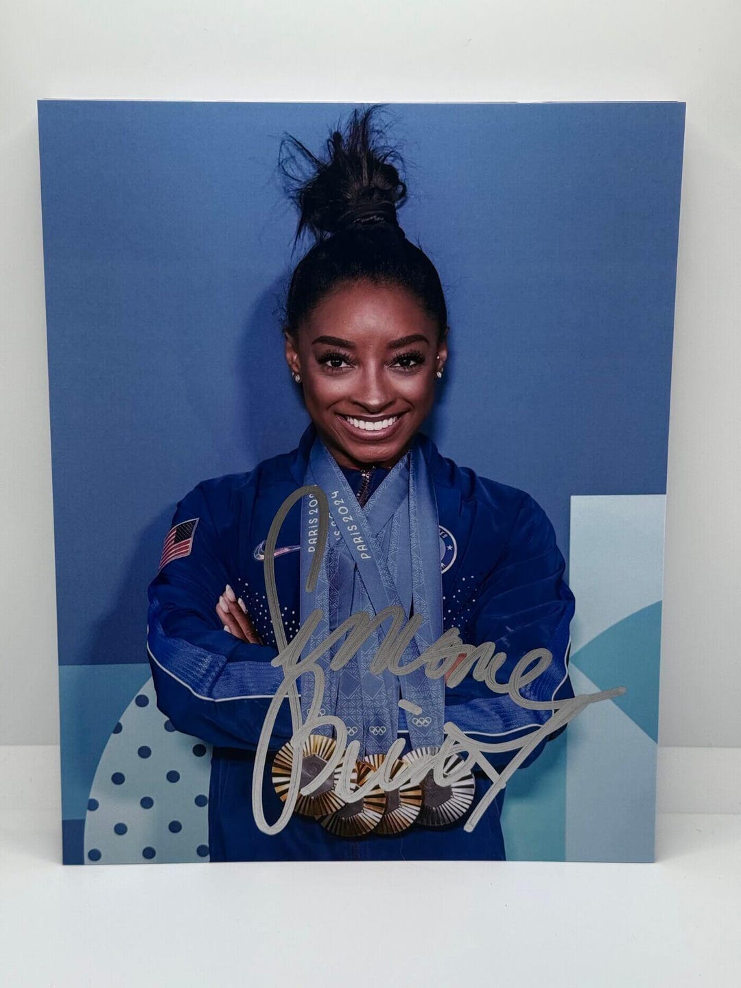 Simone Biles Medal Pose Signed Autographed Photo Authentic 8X10 COA - Etsy
