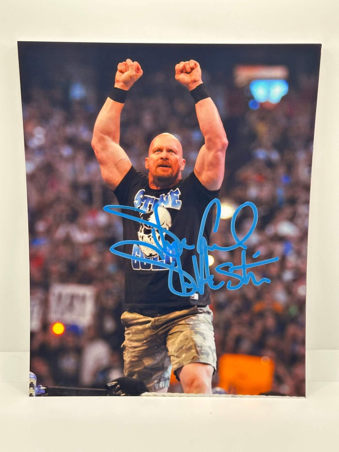 Stone Cold Steve Austin Ring Corner Signed Autographed Photo Authentic ...