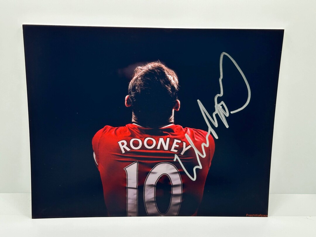 Wayne Rooney Signed Autographed Photo Authentic 8X10 COA - Etsy