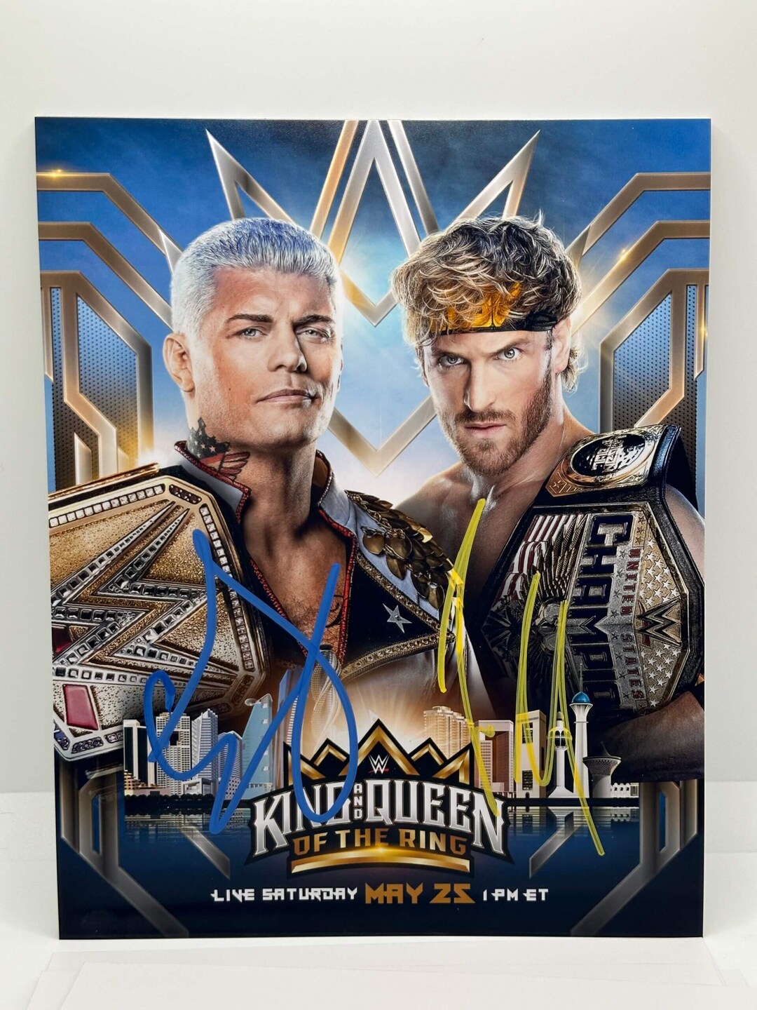 Cody Rhodes Logan Paul Dual Signed Autographed Photo Authentic 8X10 COA ...