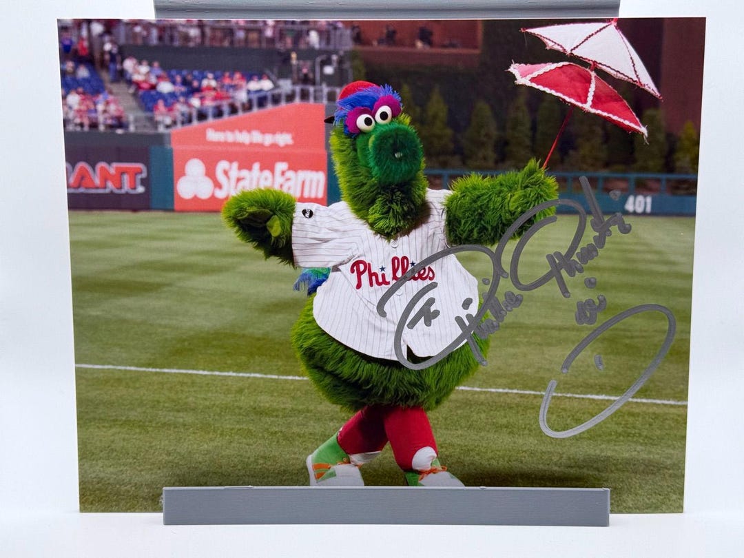 Philly Phanatic Phillies Signed Autographed Photo Authentic 8X10 COA - Etsy