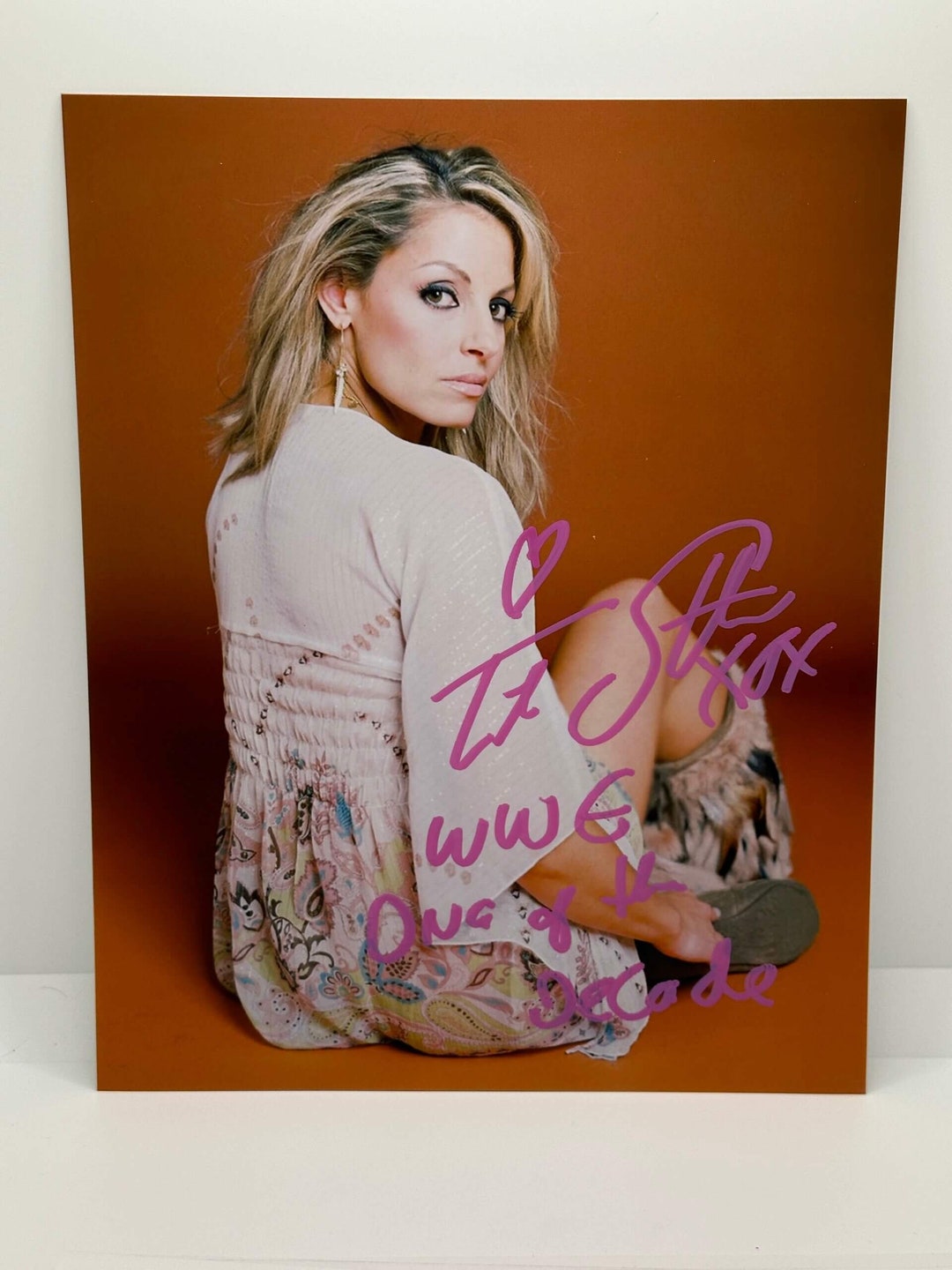 Trish Stratus Rare Photo and Inscription Signed Autographed Photo ...