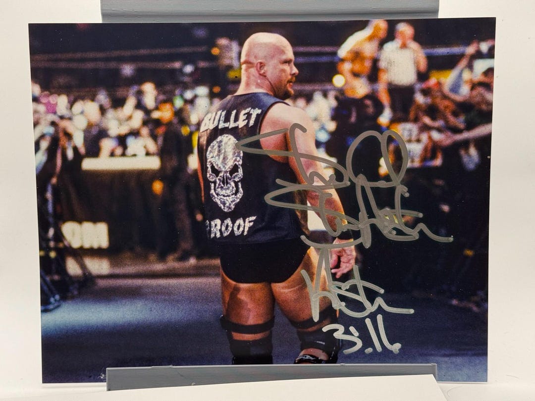Stone Cold Steve Austin Rare WWE Signed Autographed Photo Authentic ...