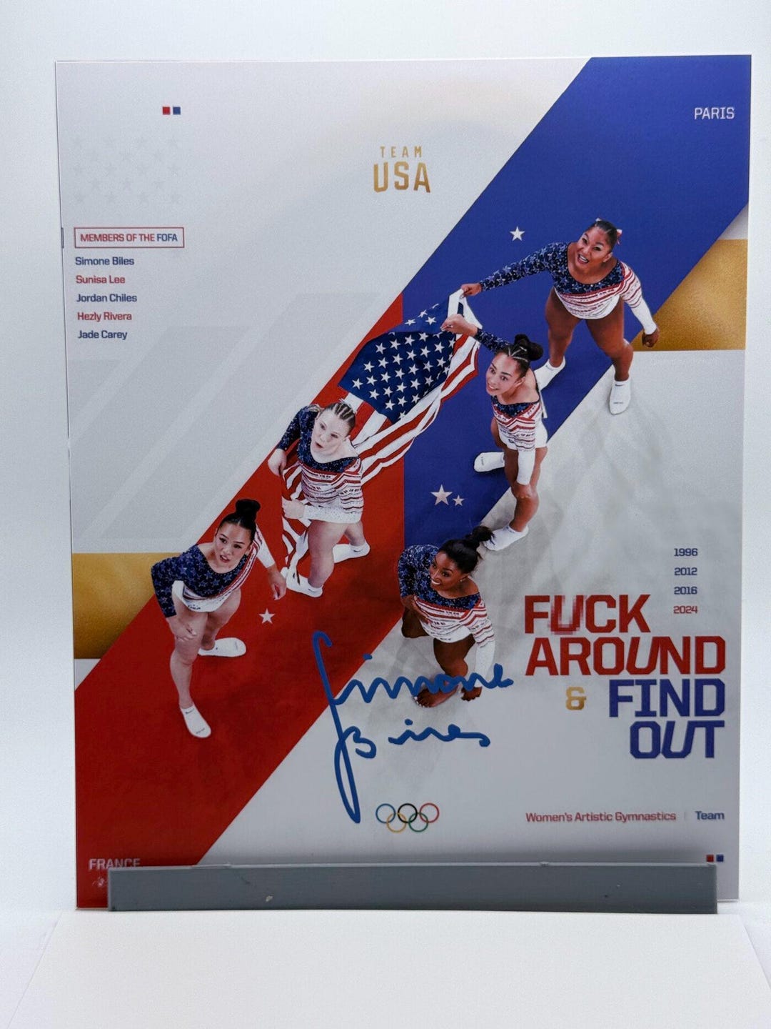 Simone Biles RARE Art Signed Autographed Photo Authentic 8X10 COA - Etsy