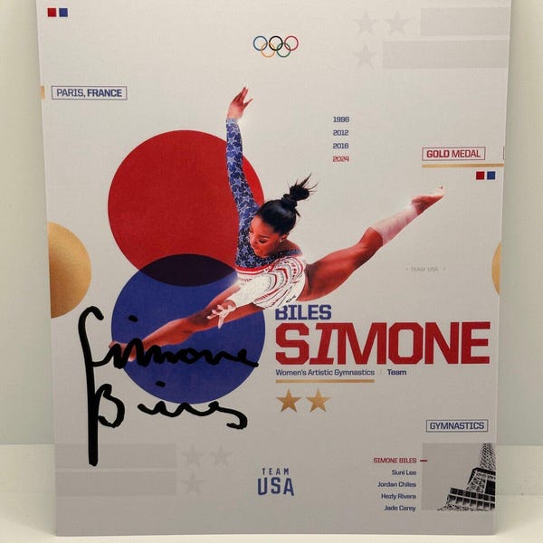 Simone Biles Signed - Etsy