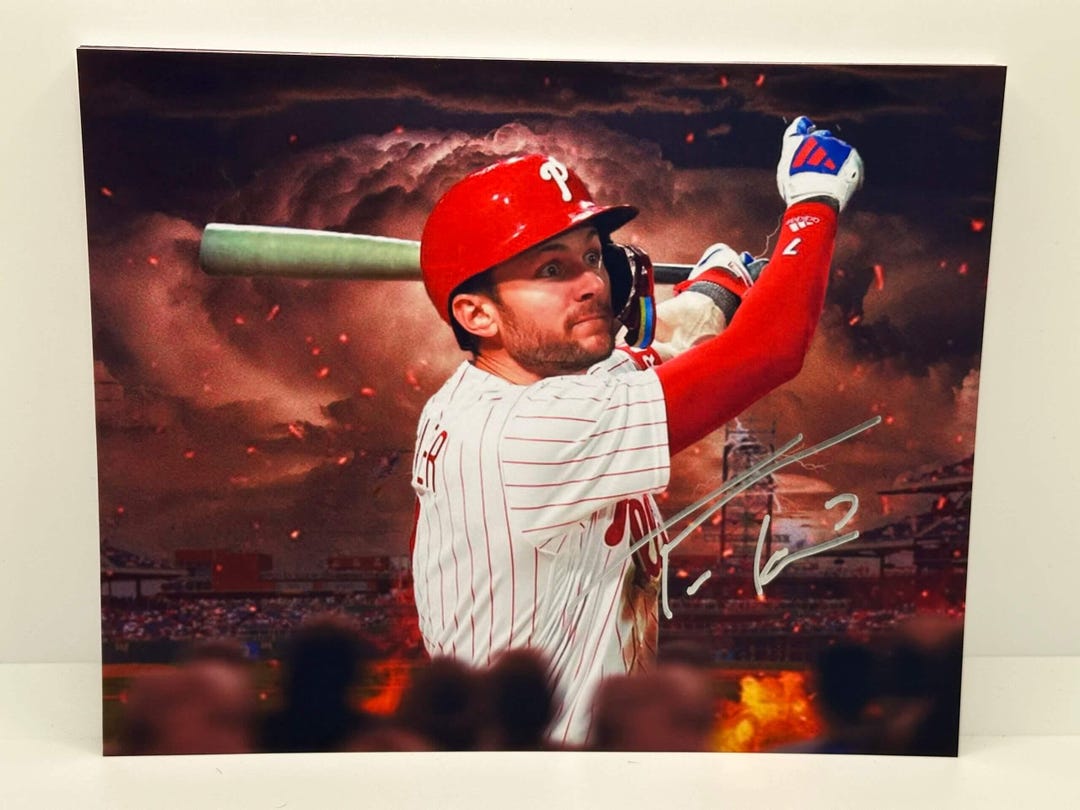 Trea Turner Art Signed Autographed Photo Authentic 8x10 - Etsy