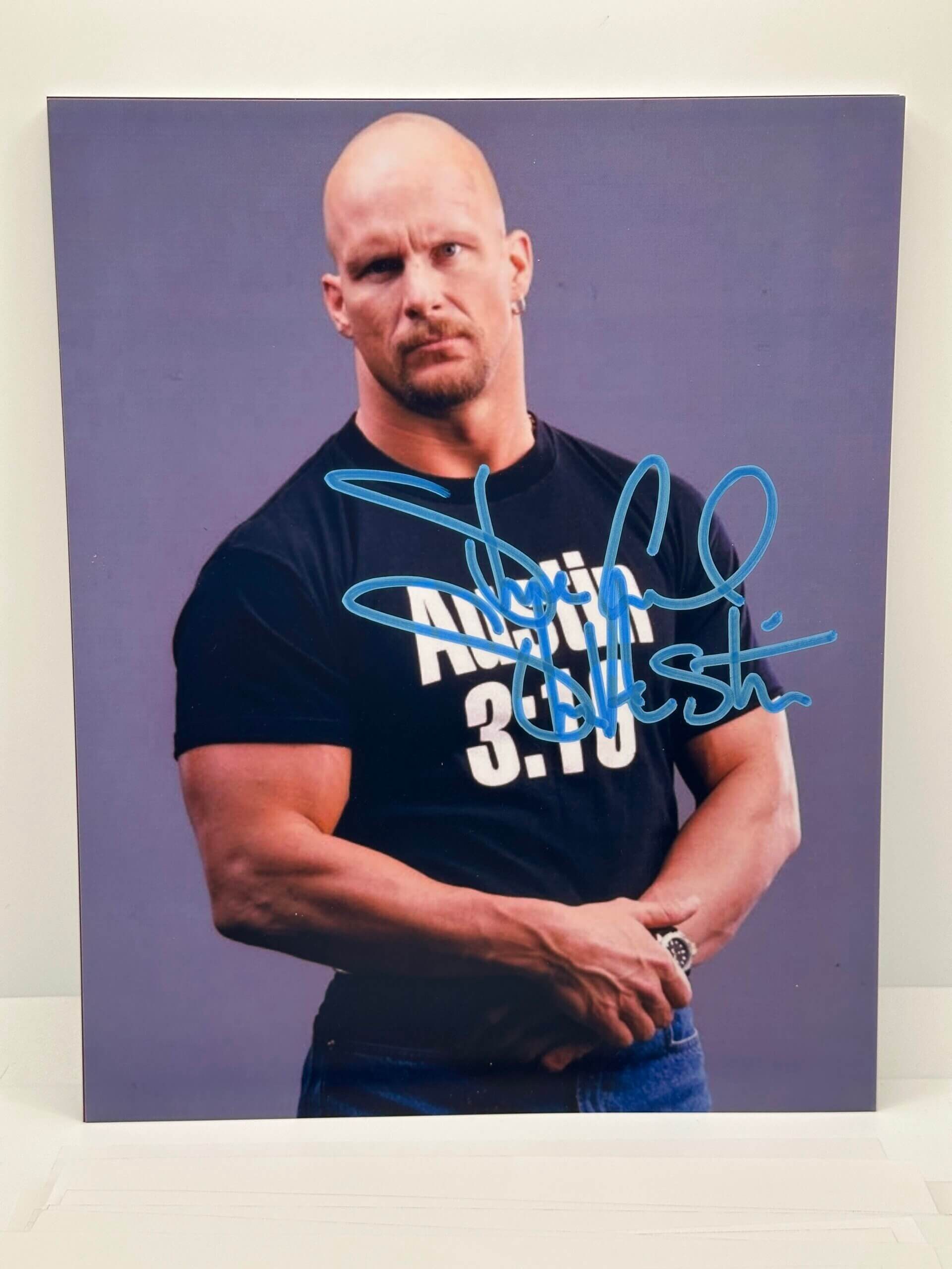Stone Cold Steve Austin 316 Blue Signed Autographed Photo Authentic ...