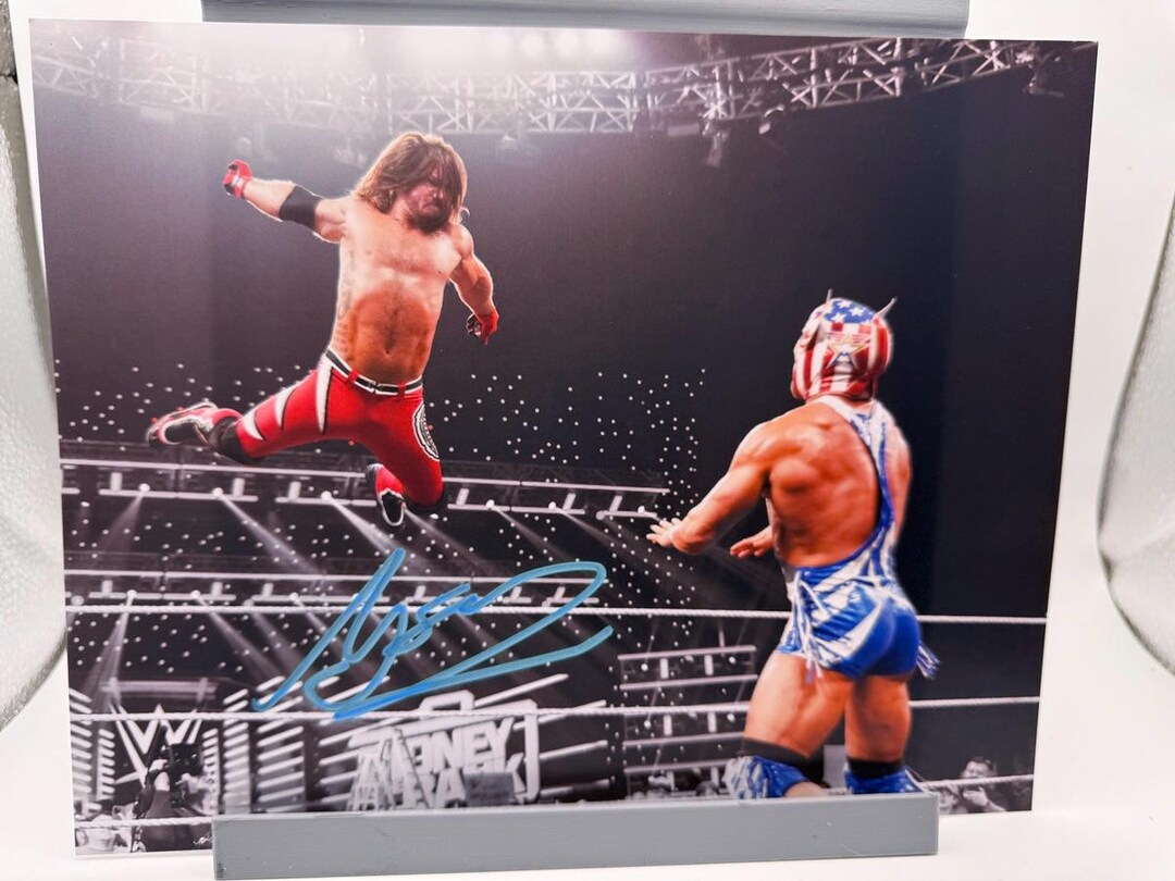 Aj Styles Rare Wwe Signed Autographed Photo Authentic 8X10 Coa - Etsy