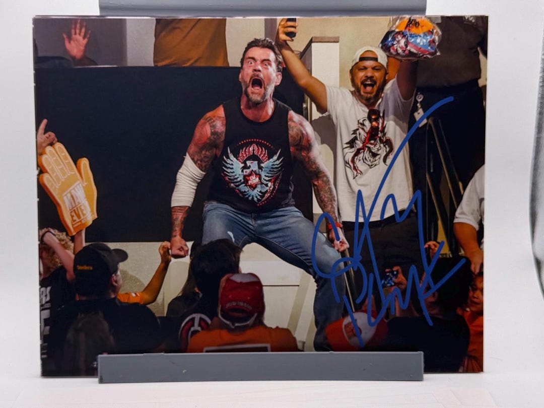 CM Punk WWE Crowd Signed Autographed Photo Authentic 8X10 COA - Etsy