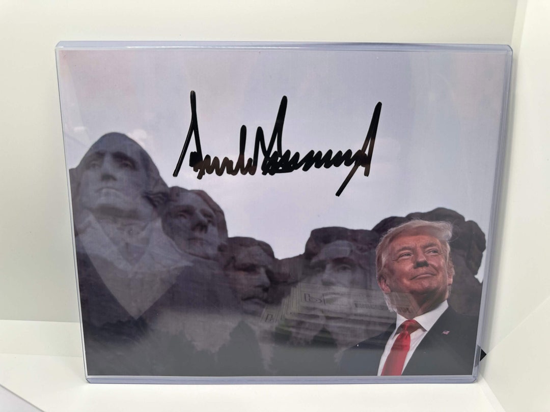 Donald Trump Mount Rushmore Signed Autographed Photo Authentic 8X10 COA ...