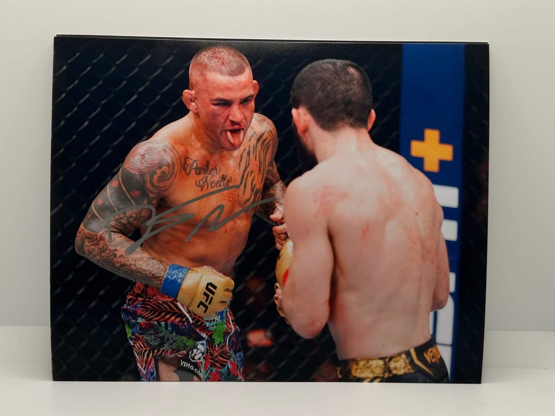 Dustin Poirier UFC Tongue Signed Autographed Photo Authentic 8X10 COA ...