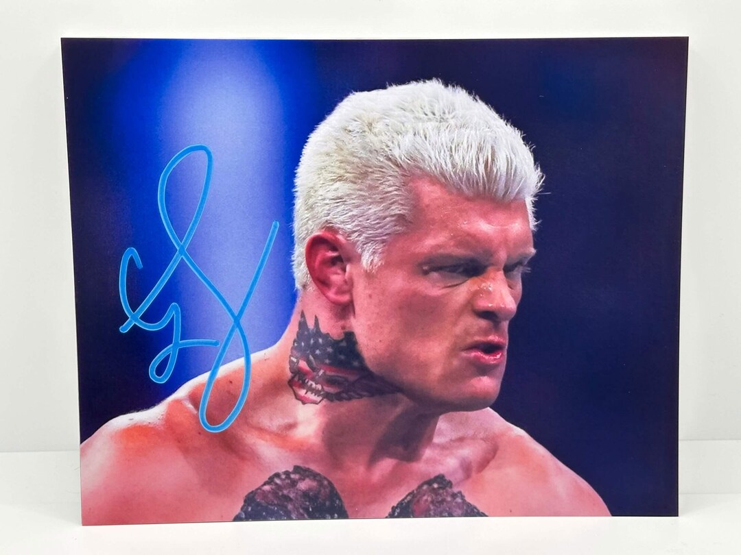 Cody Rhodes WWE Stare Signed Autographed Photo Authentic 8X10 COA - Etsy
