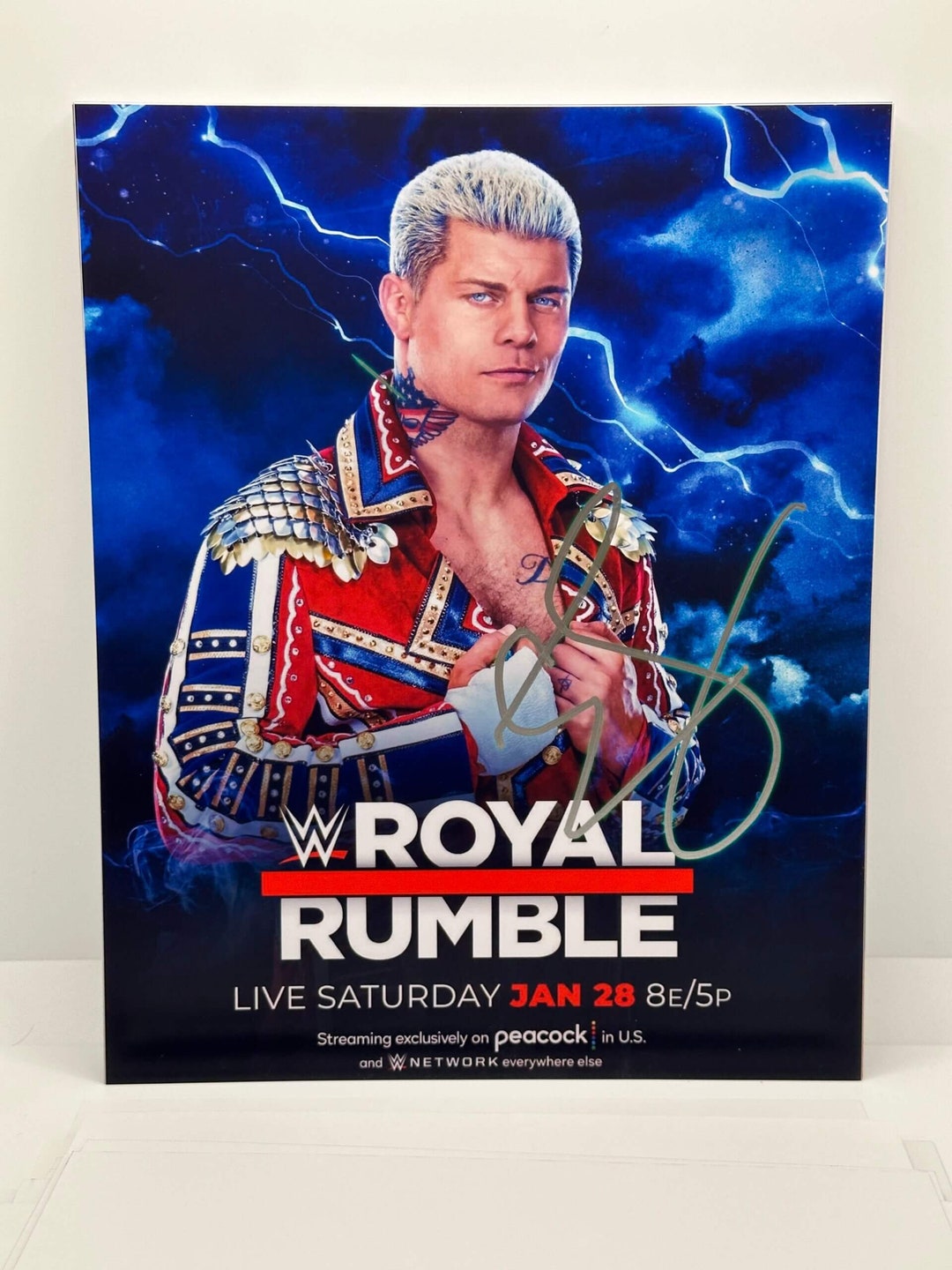 Cody Rhodes Royal Rumble Promo Signed Autographed Photo Authentic 8X10 ...