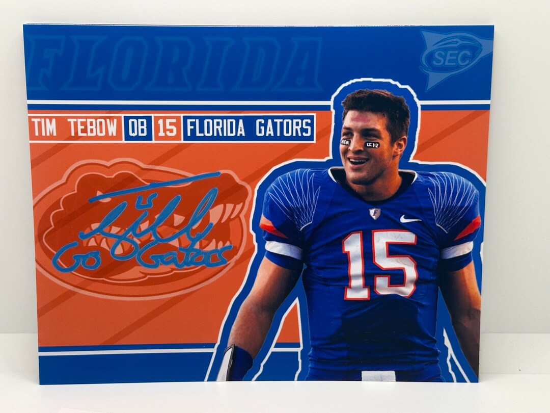 Tim Tebow Florida Gators Signed Autographed Photo Authentic 8x10 COA - Etsy
