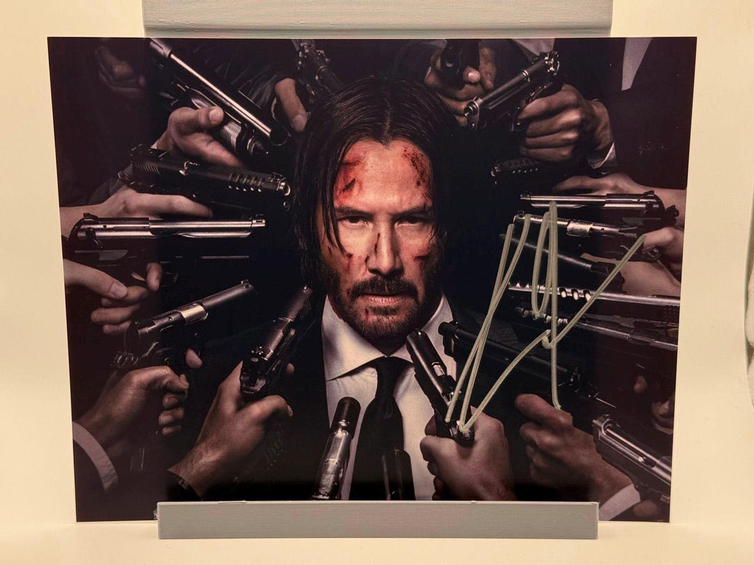 Keanu Reeves John Wick Guns Signed Autographed Photo Authentic 8X10 COA ...