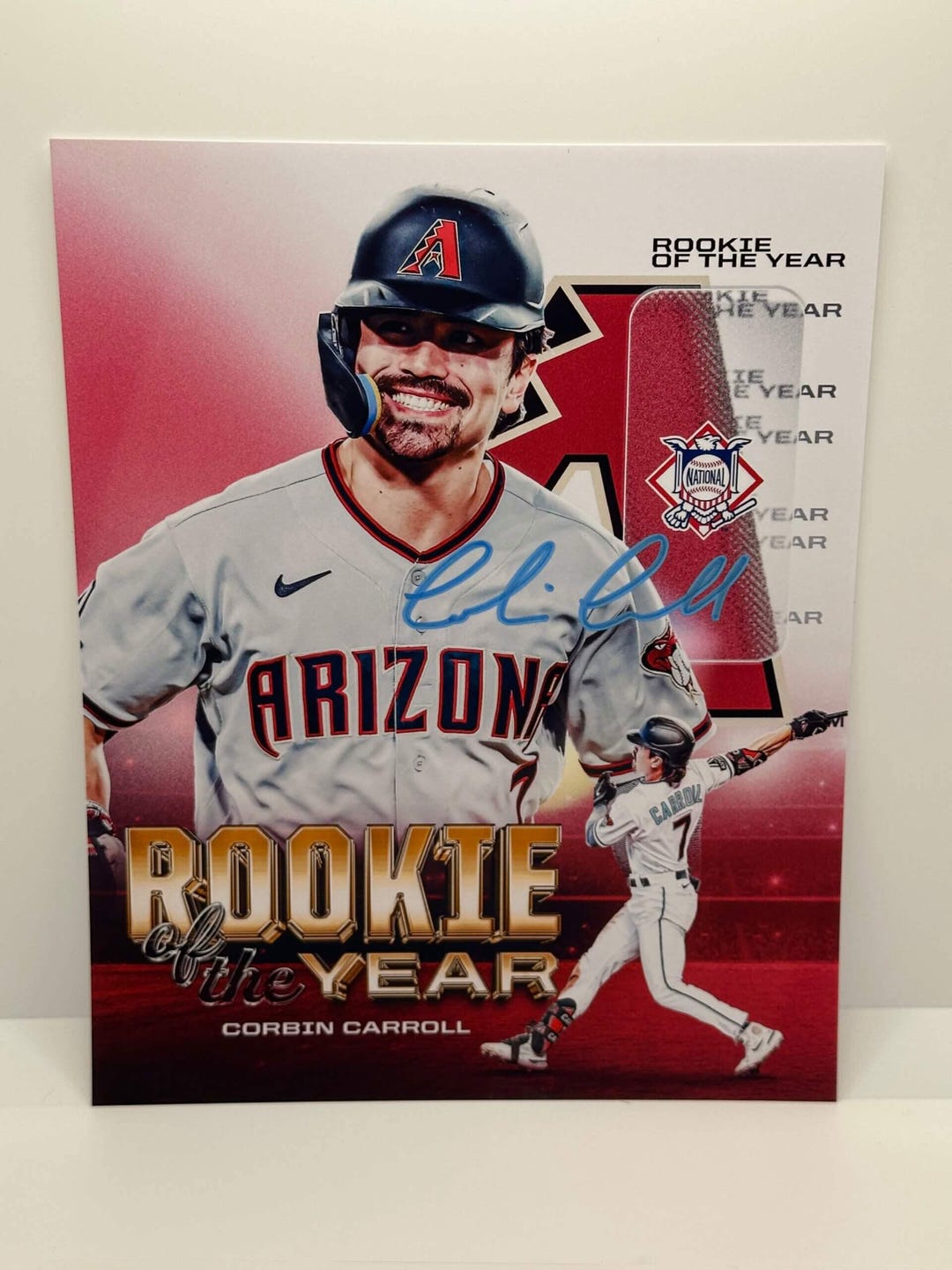 Corbin Carroll Rookie of the Year Signed Autographed Photo Authentic ...