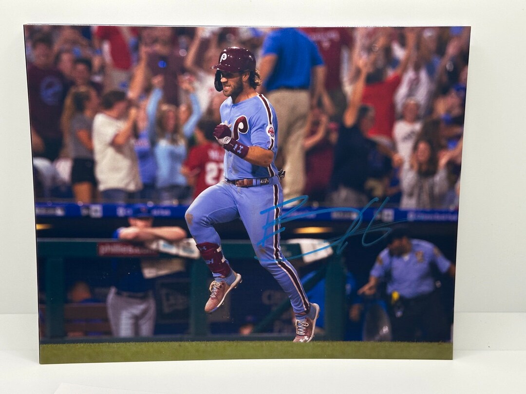 Bryce Harper Powder Blue Signed Autographed Photo Authentic 8x10 COA - Etsy