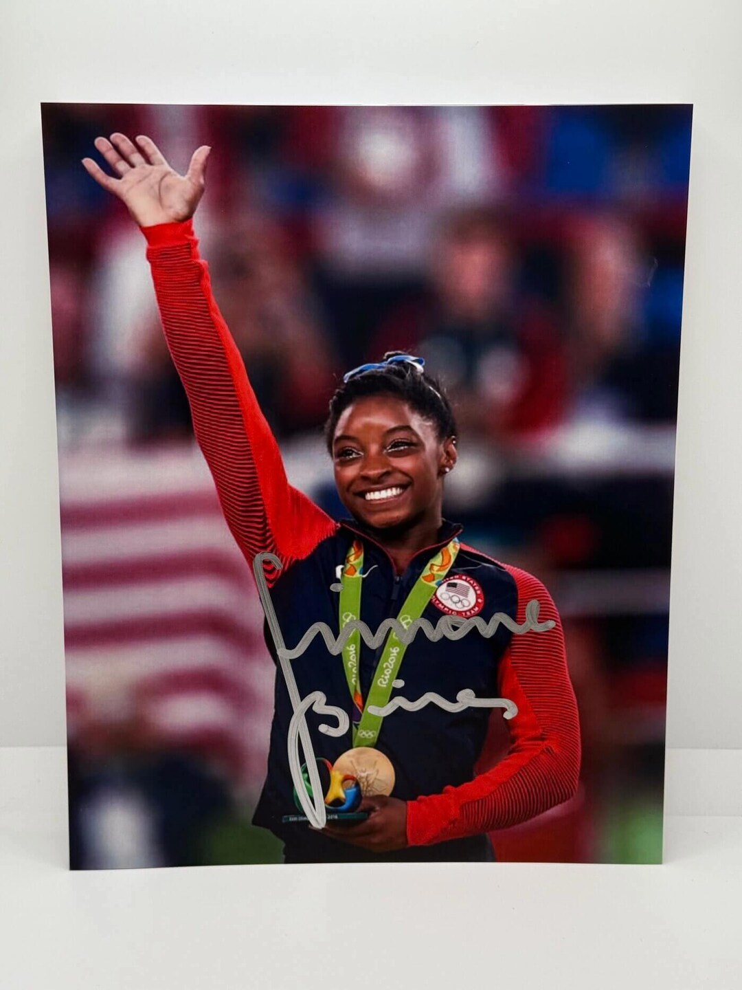 Simone Biles Medal Stand Signed Autographed Photo Authentic 8X10 COA - Etsy