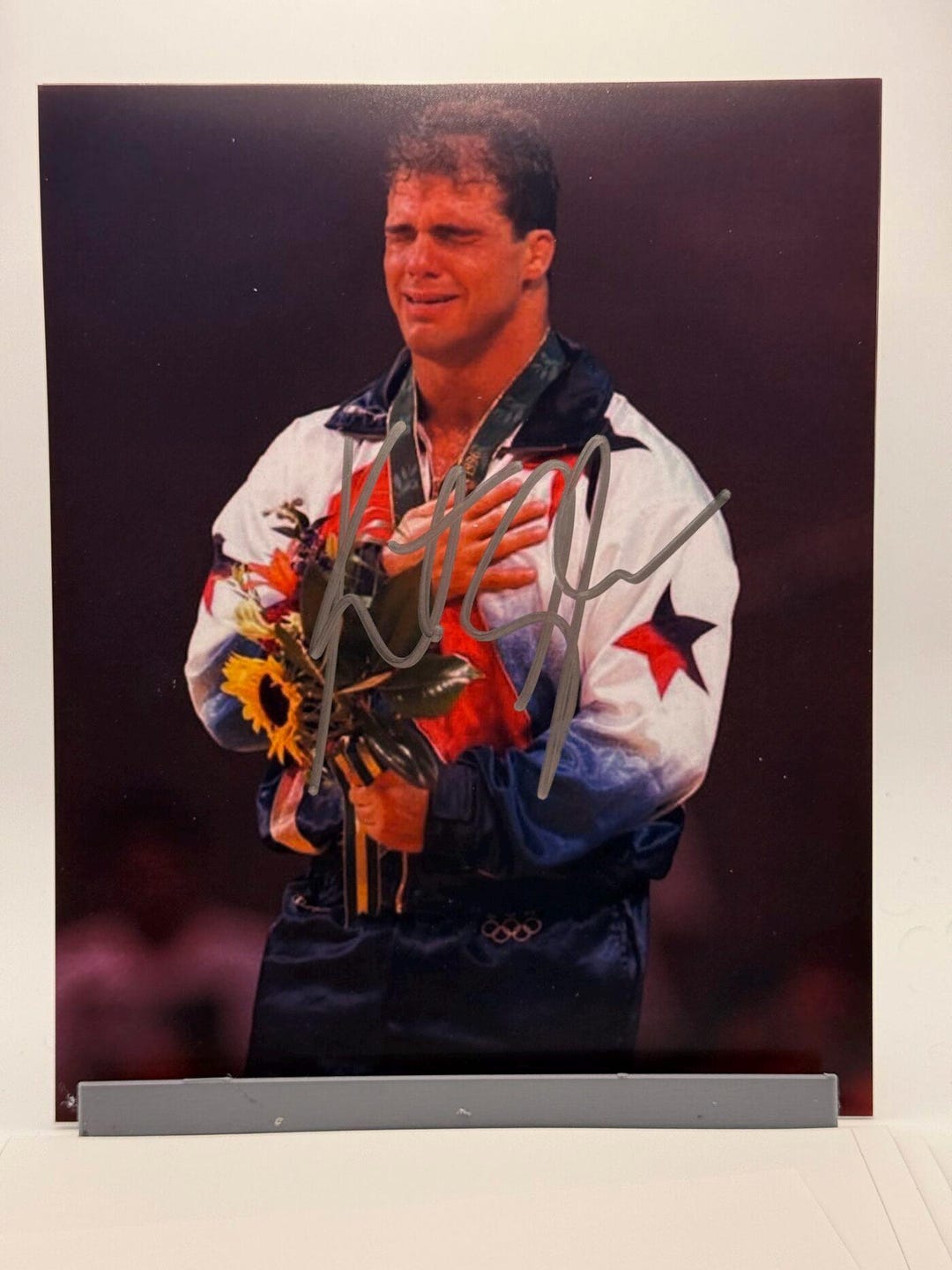 Kurt Angle Medal Crying Signed Autographed Photo Authentic 8X10 COA - Etsy